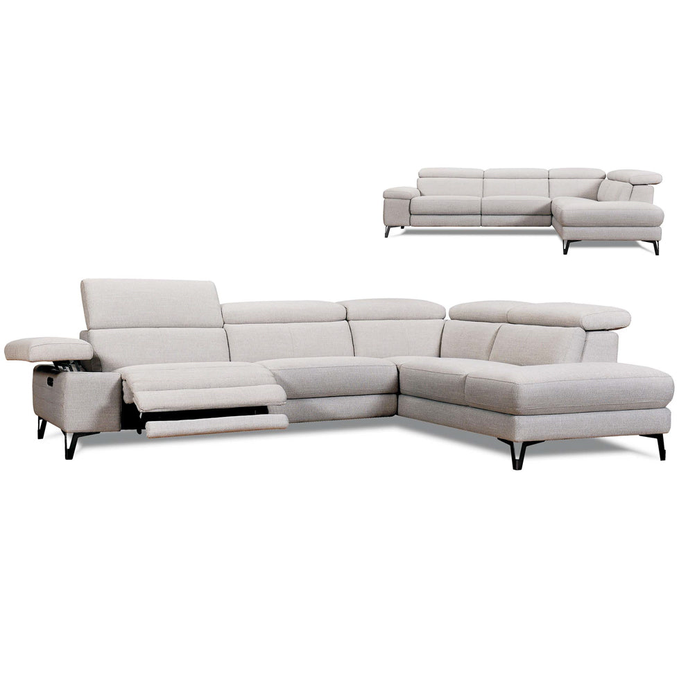 Milan 3 Seater and RHF Chaise - Camel – MacLeod's Furniture