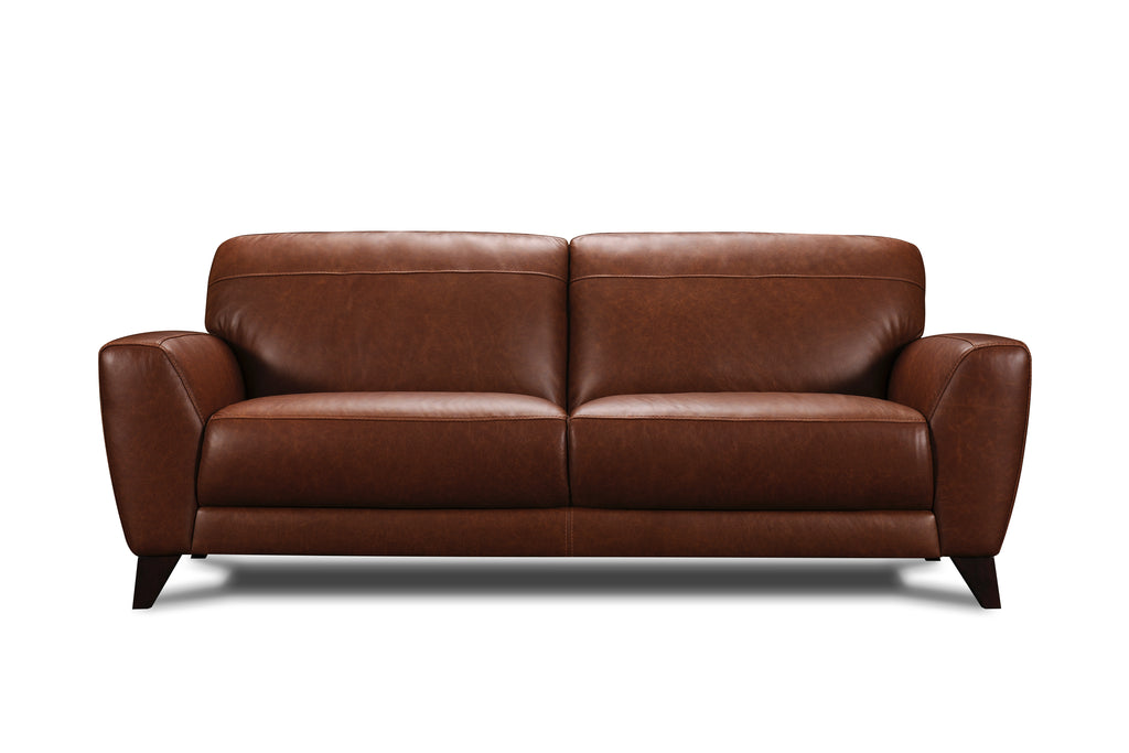 Surrey 3 Seater Leather Sofa | Syrup Brown – MacLeod's Furniture