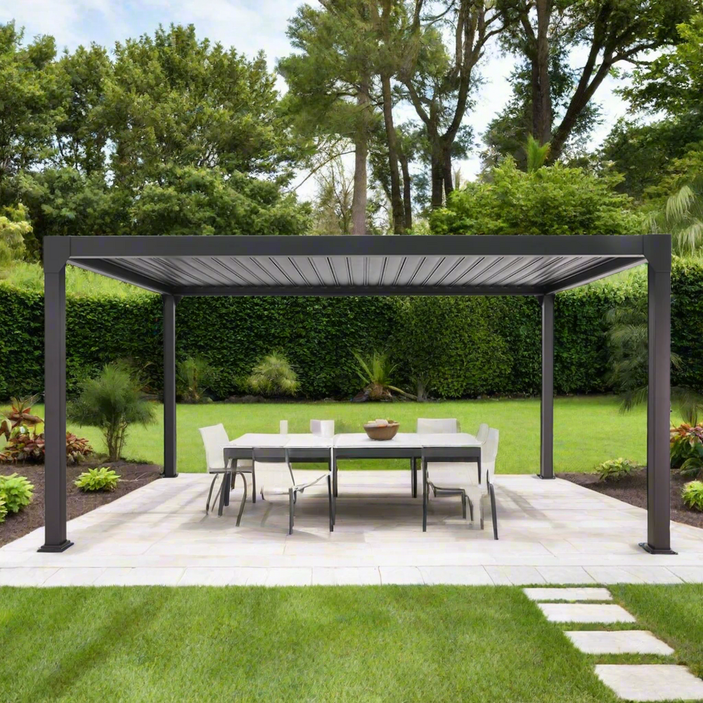 Patio Louvre Freestanding Pergola 3 x 5 Aluminium and Steel – MacLeod's ...