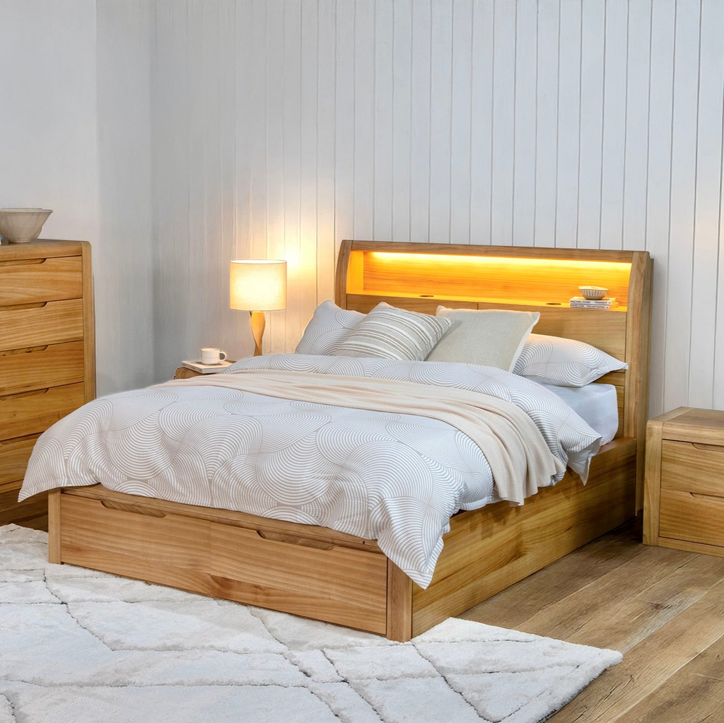 Hayman 2 drw Gas Lift Bed – MacLeod's Furniture