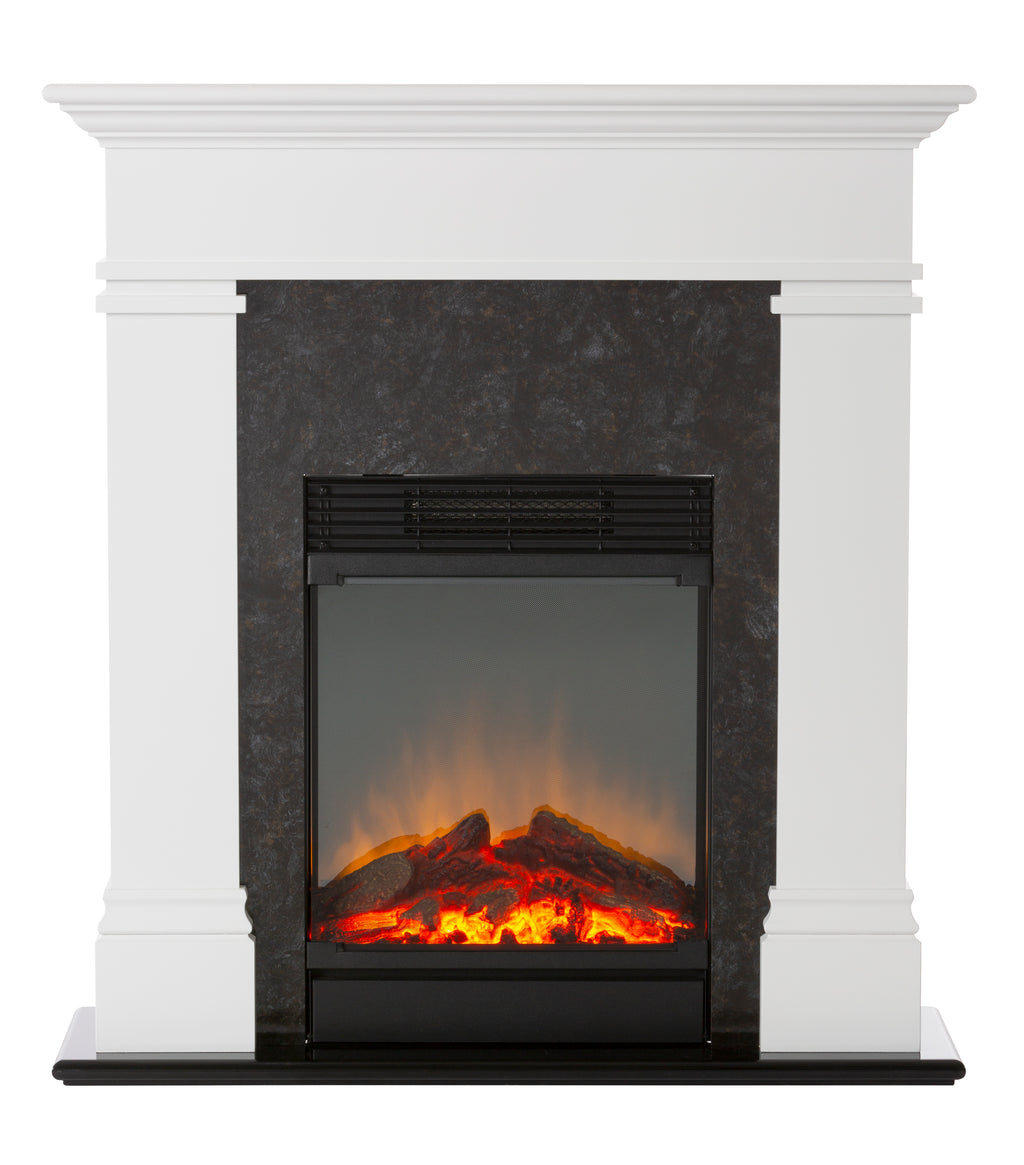 Mini Electric fireplace effect heater 1.5kw with white mantle – MacLeod ...
