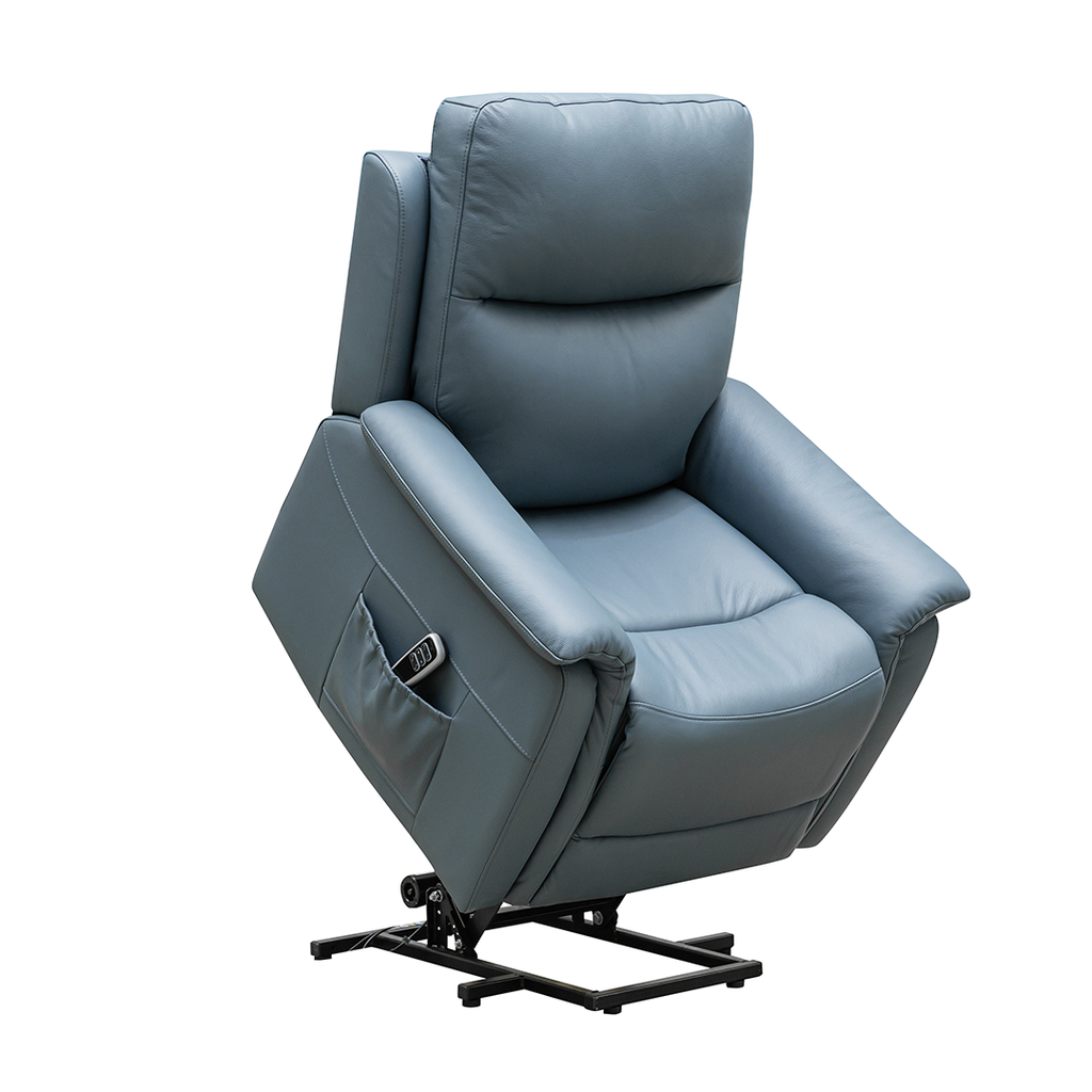 Madrid Dual Motor Electric Lift Chair - Leather Light Grey – MacLeod's ...